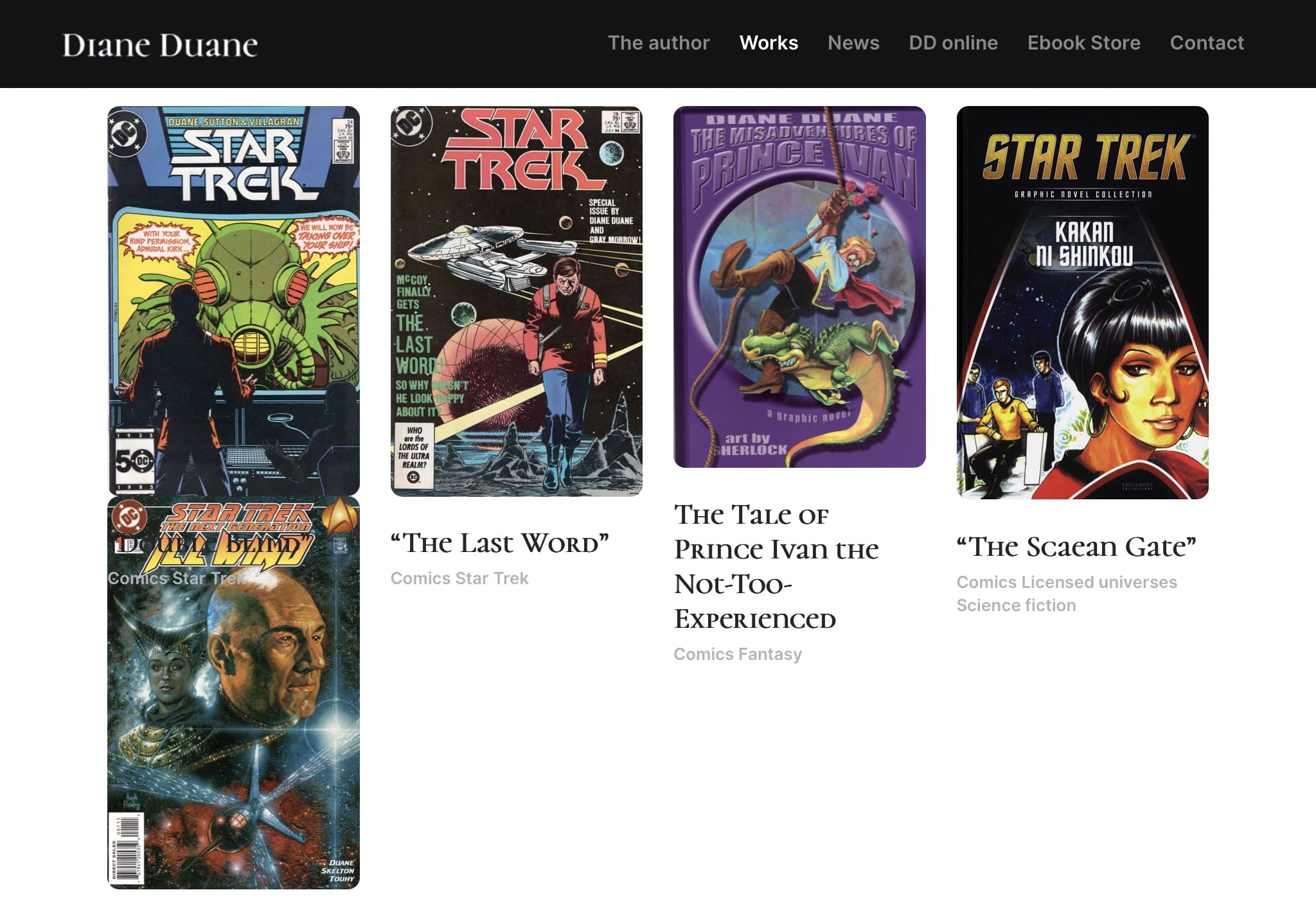 Comics & Graphic Novels • Diane Duane dot com